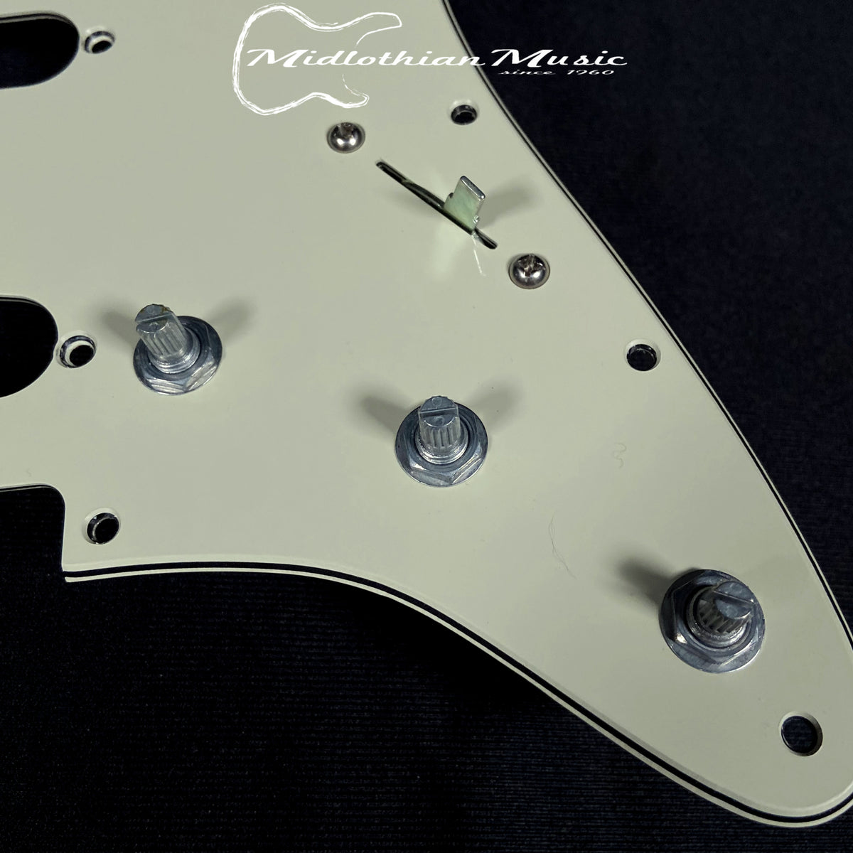 Strat Style Loaded Pickguard w/o Pickups - Off White/Mint Finish - New