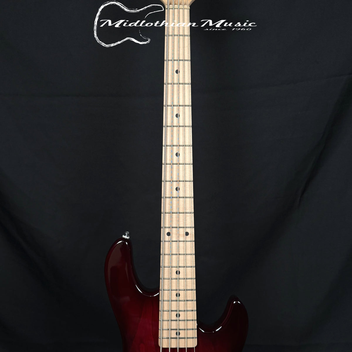 G&L Tribute L-2500 - 5-String Active Bass Guitar - Red Burst Finish